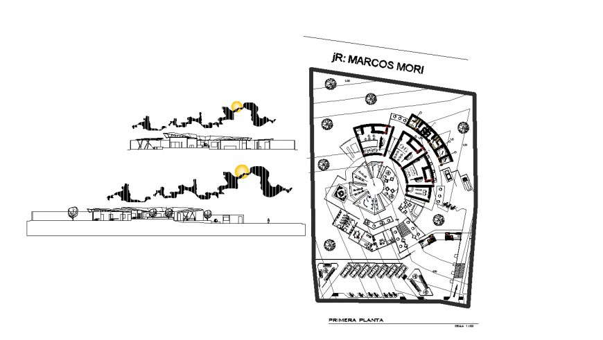 Semi circular office layout plan in dwg AutoCAD file. - Cadbull Semi circular office layout plan in dwg AutoCAD file. - Cadbull
