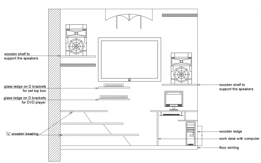 Showcase Furniture Units Detail Elevation 2d View Autocad File Cadbull