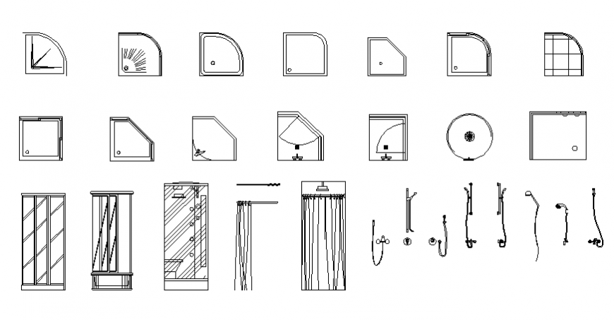 Shower plan and elevation detail dwg file - Cadbull Shower plan and elevation detail dwg file - Cadbull