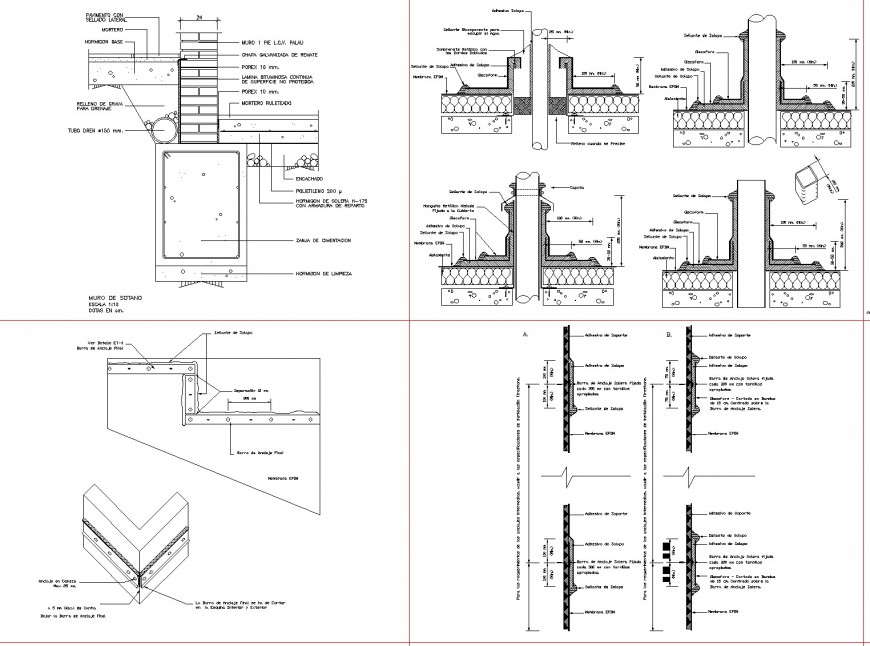 Side drain section plan detail dwg file - Cadbull Side drain section plan detail dwg file - Cadbull