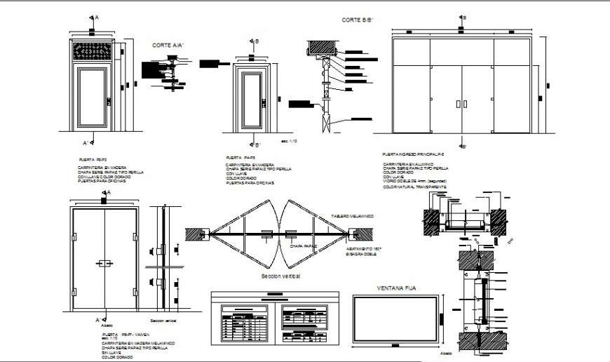 Single and double doors elevation and installation drawing details dwg file Single and double doors elevation and installation drawing details dwg file