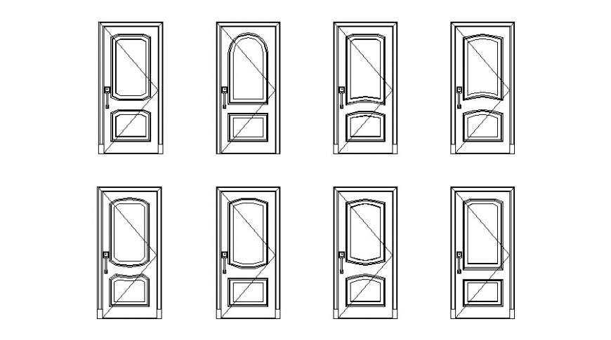 Solid wooden multiple doors elevation blocks cad drawing details dwg ... Solid wooden multiple doors elevation blocks cad drawing details dwg ...
