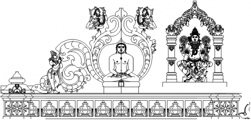 Temple main sculptures elevation and drawing details dwg file - Cadbull Temple main sculptures elevation and drawing details dwg file - Cadbull