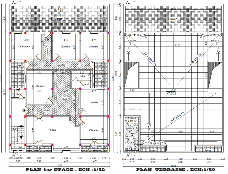 Terrace slope direction plan autocad file - Cadbull Terrace slope direction plan autocad file - Cadbull