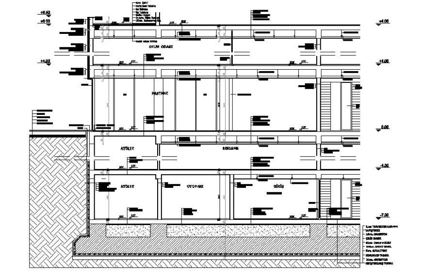Three level office building facade constructive section drawing details ... Three level office building facade constructive section drawing details ...