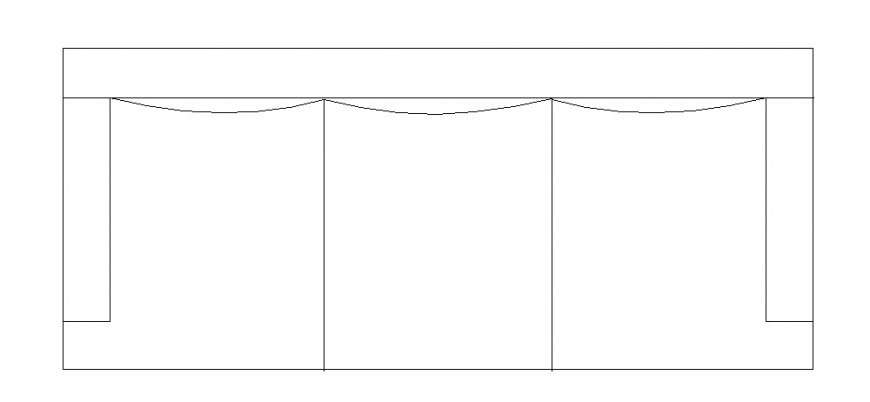 Three seated sofa set elevation block cad drawing details dwg file ...