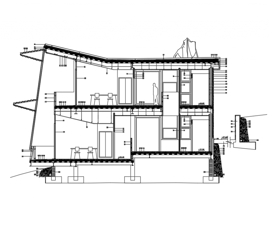 Transverse constructive section details of housing two story dwg file ... Transverse constructive section details of housing two story dwg file ...