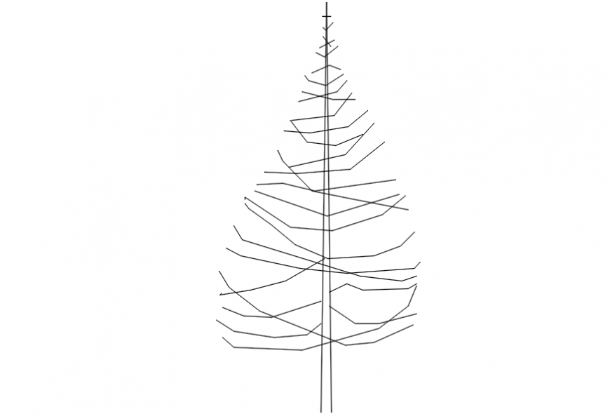 Tree elevation block drawing details dwg file - Cadbull