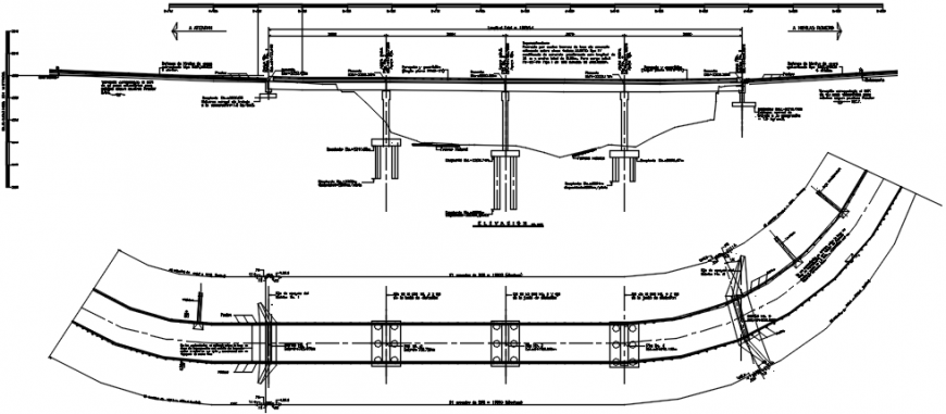 Vehicular bridge both sided constructive section cad drawing details ... Vehicular bridge both sided constructive section cad drawing details ...