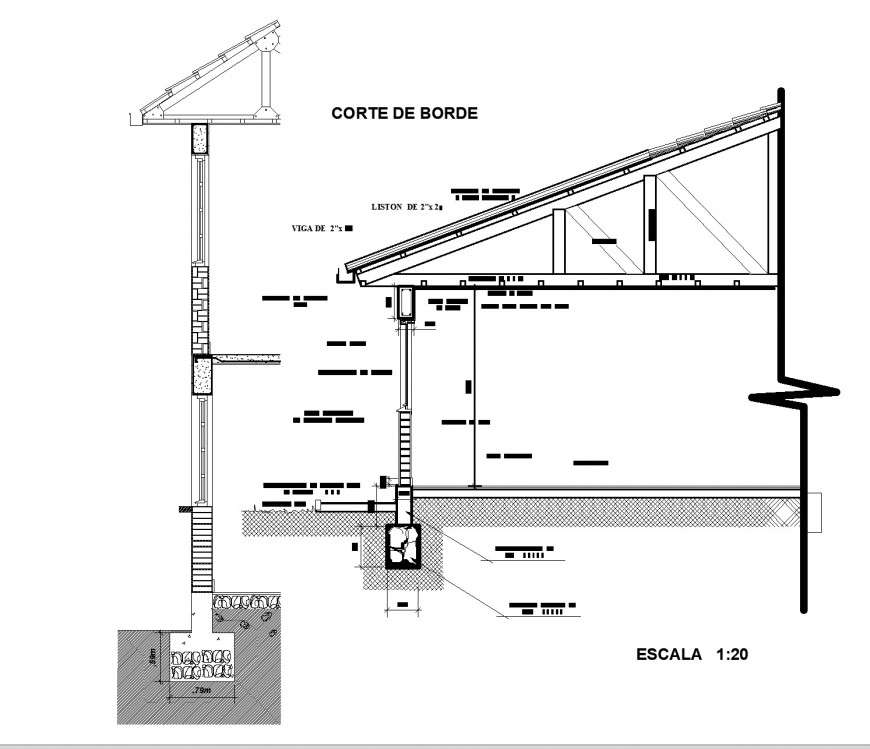 Wall section and roof section plan dwg file - Cadbull Wall section and roof section plan dwg file - Cadbull