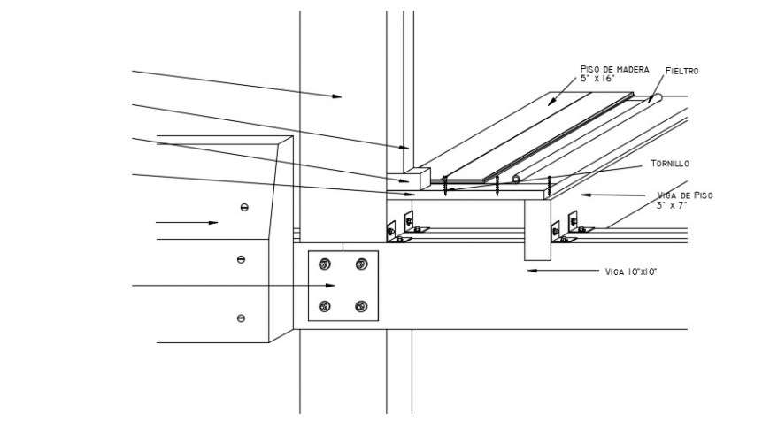 Wooden mezzanine roof constructive structure details dwg file - Cadbull Wooden mezzanine roof constructive structure details dwg file - Cadbull
